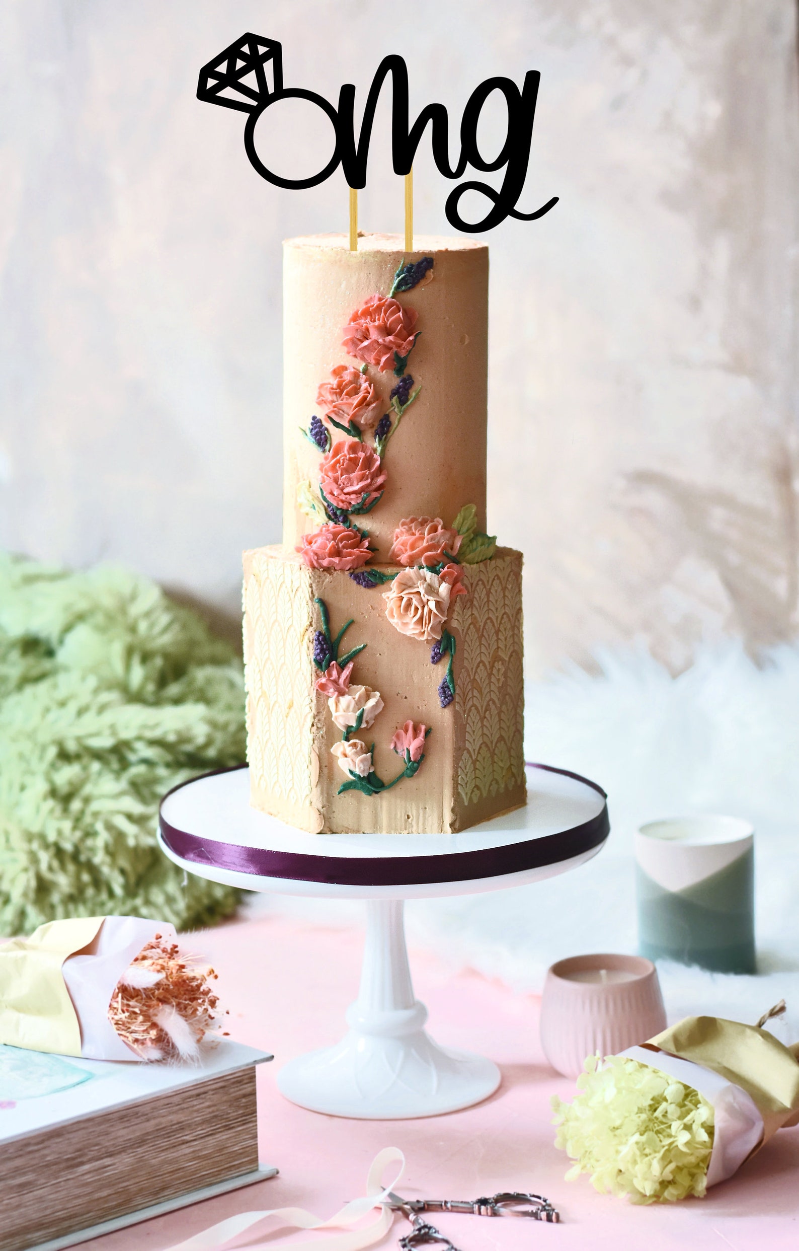 Engagement Cake Topper Svg Wedding Cake Topper Svg Bridal - Etsy