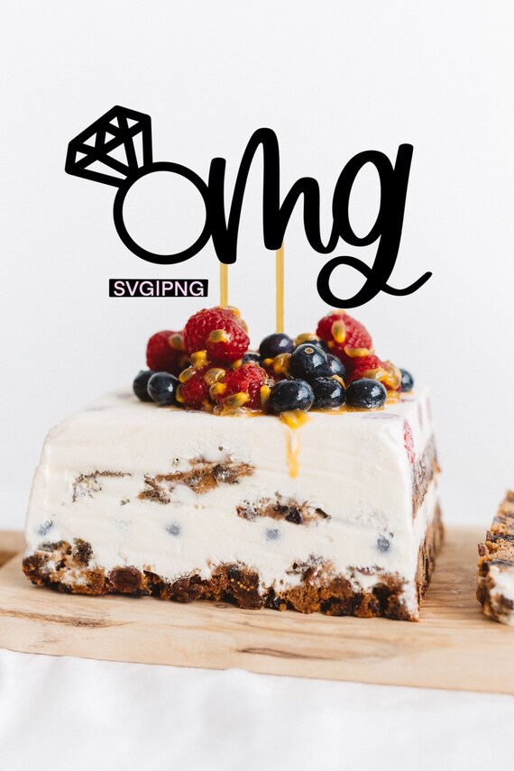 Topper de pastel de compromiso svg topper de pastel de bodas - Etsy México