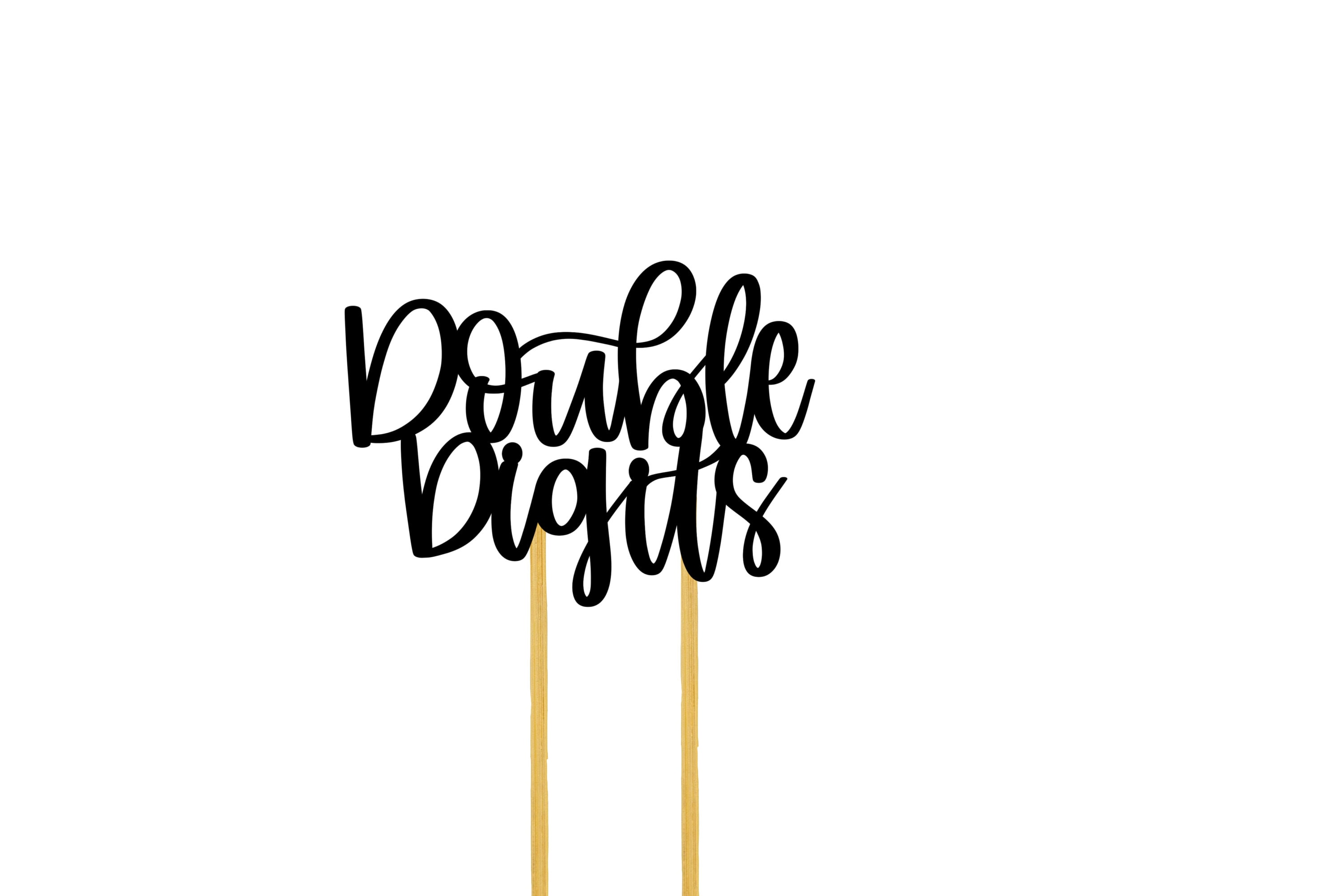 Double Digits Cake Topper Svg, 10th Birthday Cake Topper Svg, Birthday ...