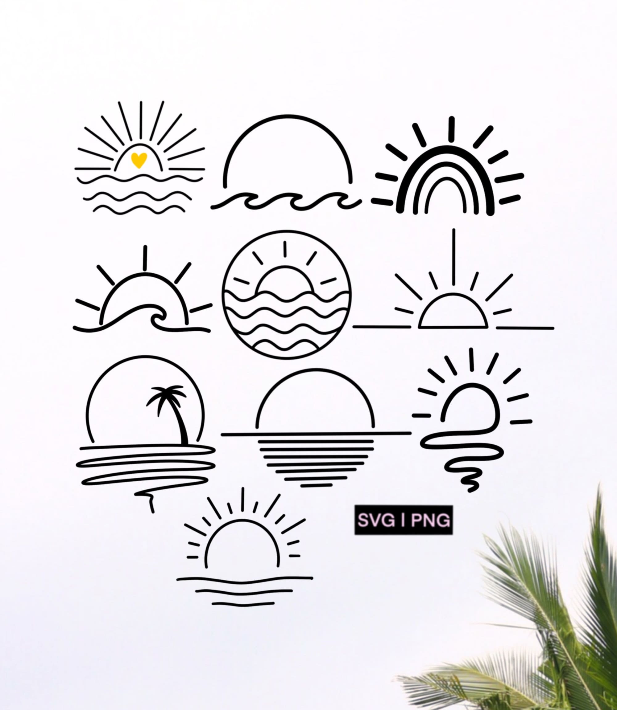 Sun Svg Bundle Sun Clipart Svg Summer Shirt Svg Sunshine - Etsy