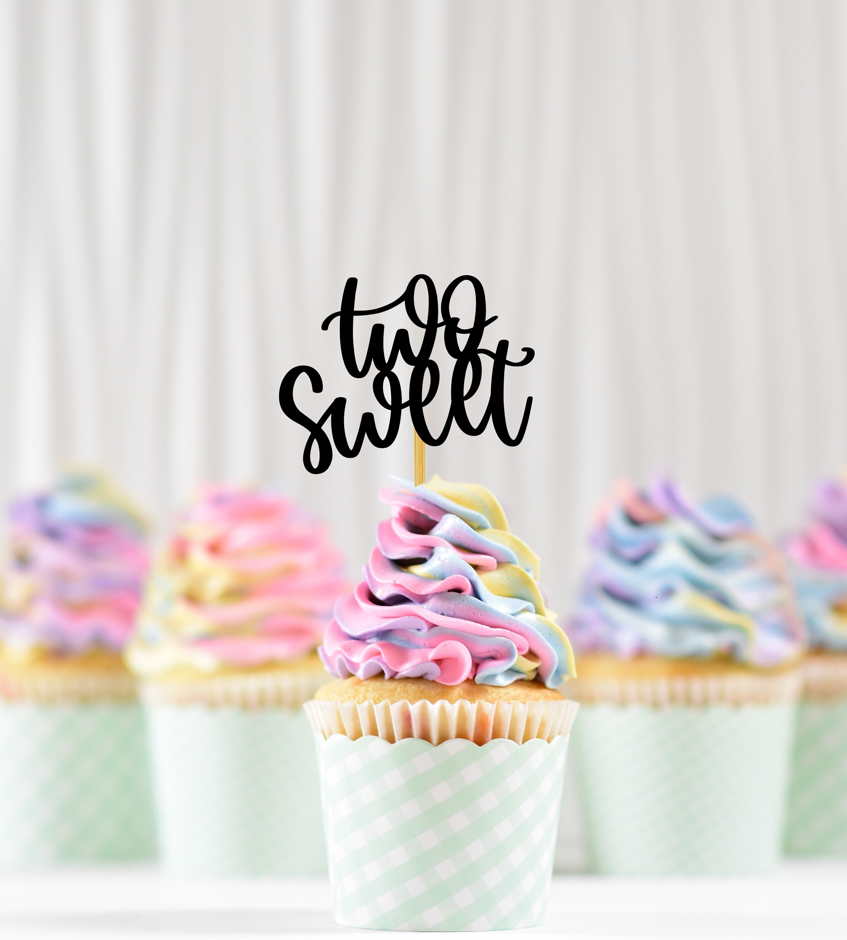 Two Sweet Cake Topper Svg, 2nd Birthday Cake Topper Svg, Two Year Old ...