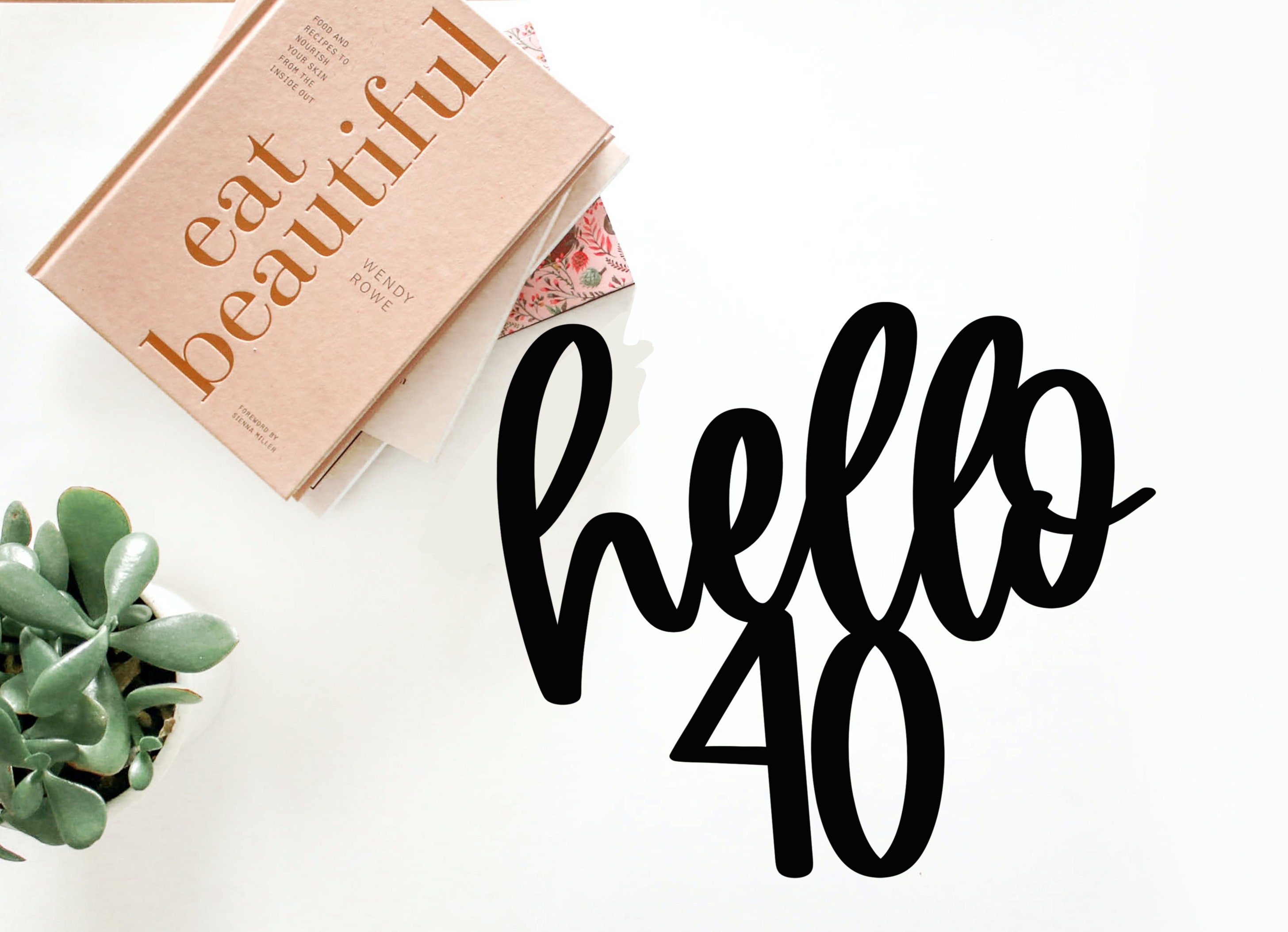 Hello 40 Cake Topper Svg 40th Birthday Cake Topper Svg Hello Etsy