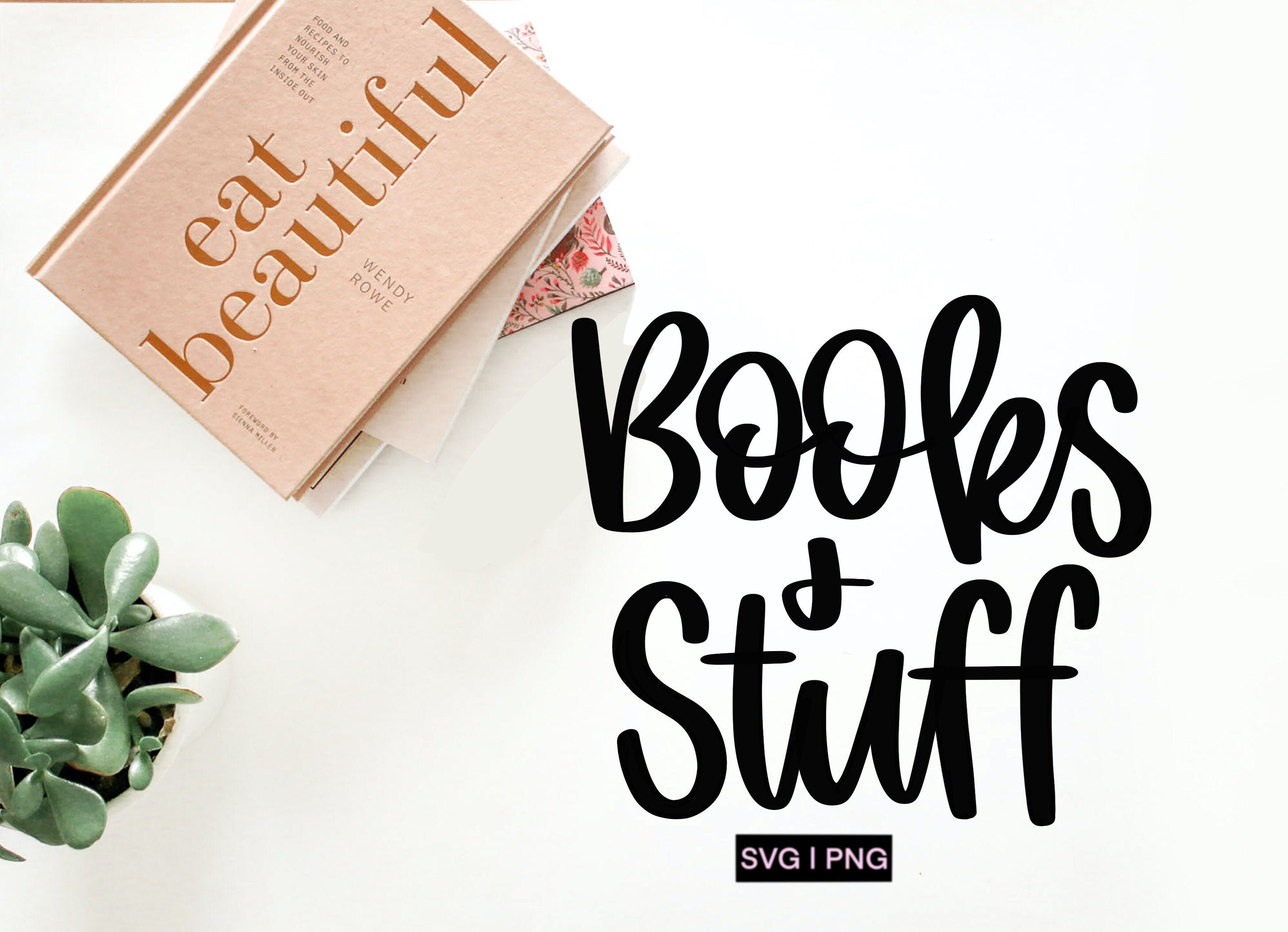 Books and stuff svg book bag svg tote bag svg book svg cut | Etsy