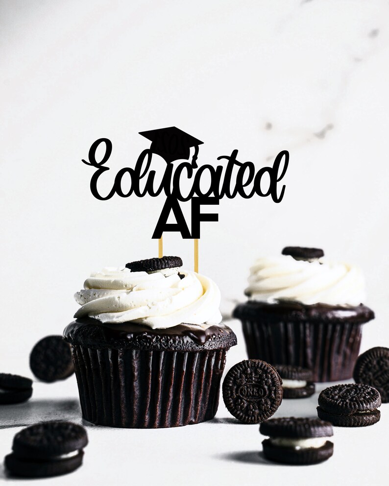 Educated AF Cake Topper Svg Graduation Cake Topper Svg - Etsy