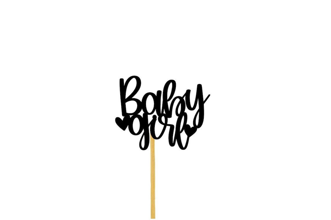 Baby Girl Cake Topper Svg Baby Shower Cake Topper Svg Gender - Etsy