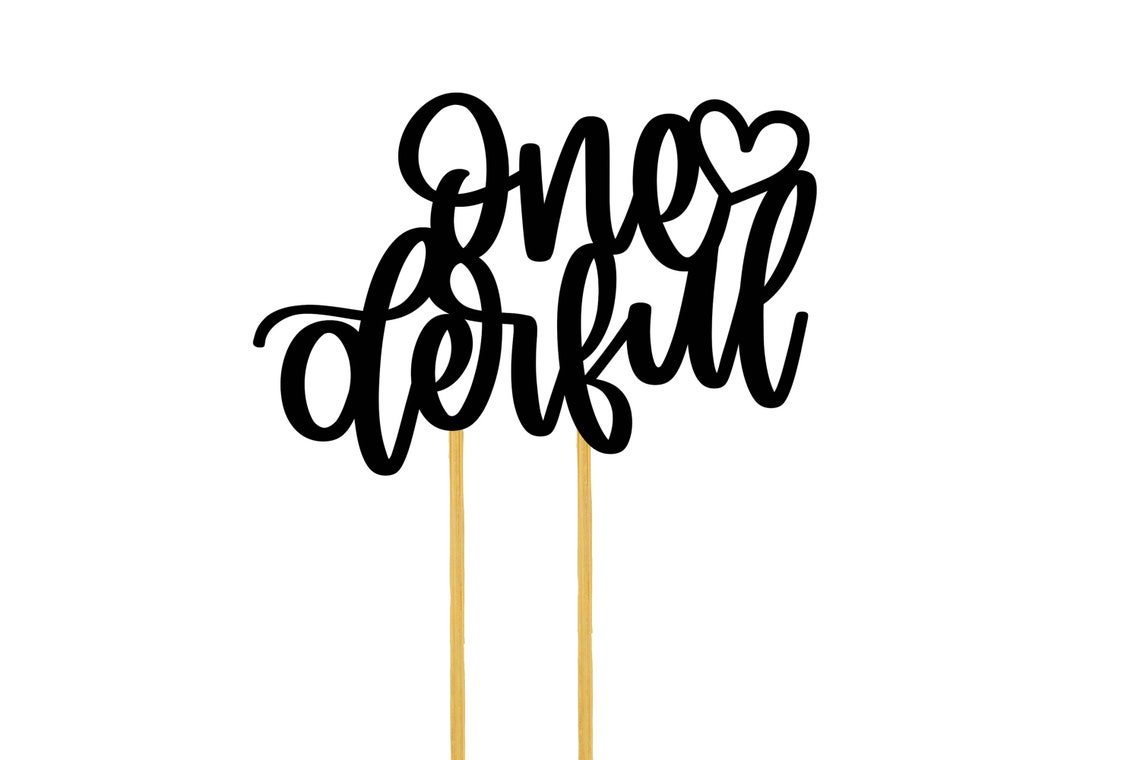 Onederful Svg First Birthday Cake Topper Svg 1st Birthday - Etsy