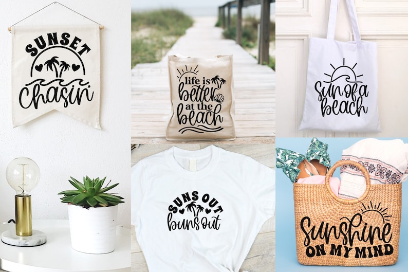 Beach Quotes Svg Bundle Summer Quotes Svg Bundle Beach Bag - Etsy