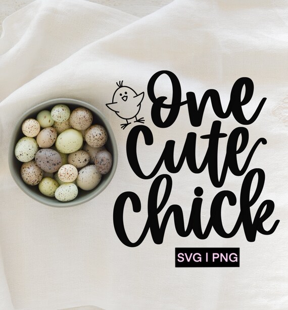 One cute chick svg easter baby svg easter chick svg cute | Etsy