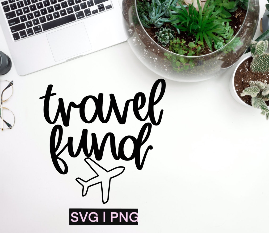 Travel fund svg piggy bank svg travel svg vacation fund | Etsy