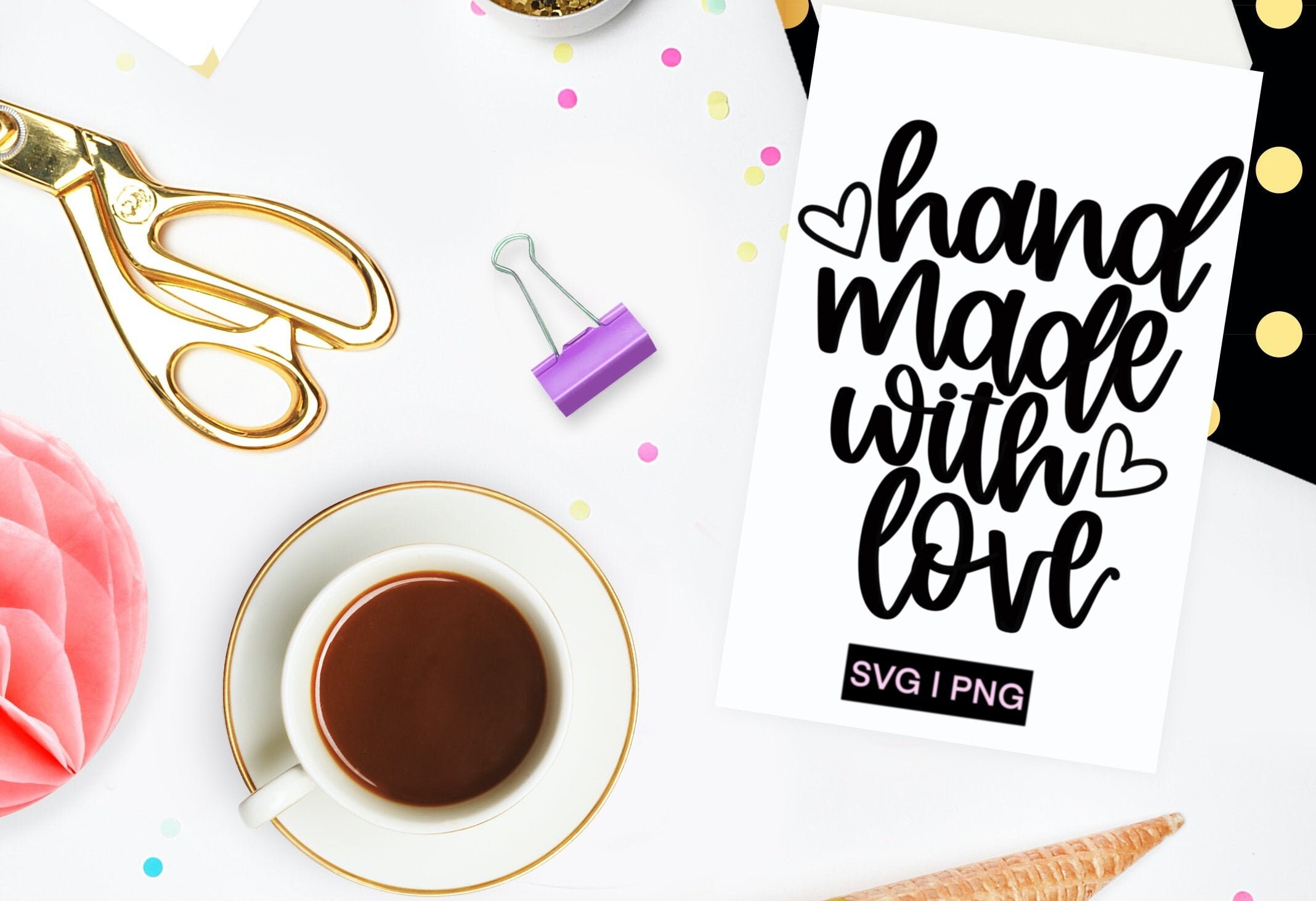 Handmade with love svg made with love svg handmade svg | Etsy