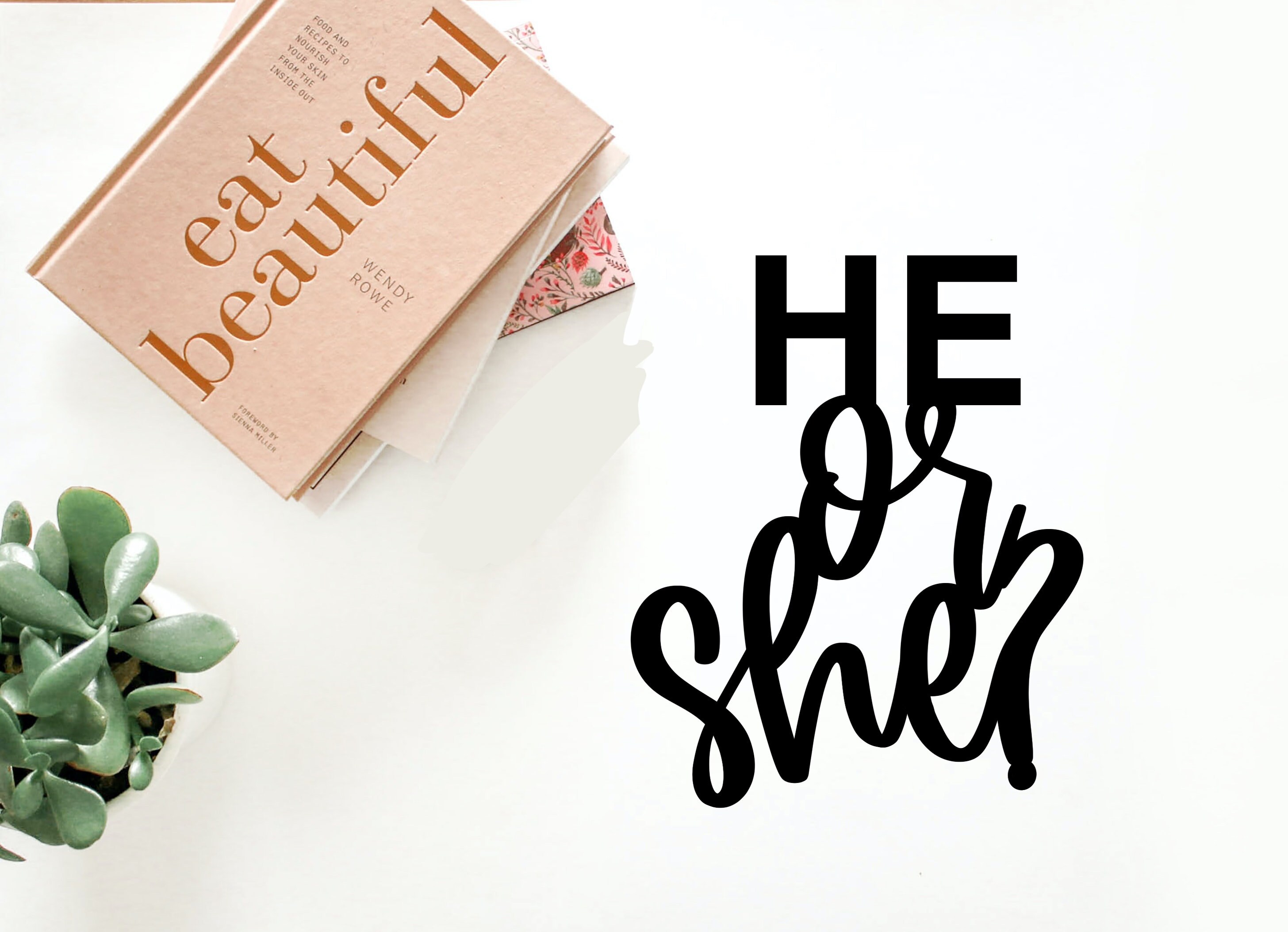 He or She Cake Topper Svg, Gender Reveal Cake Topper Svg, Boy or Girl ...