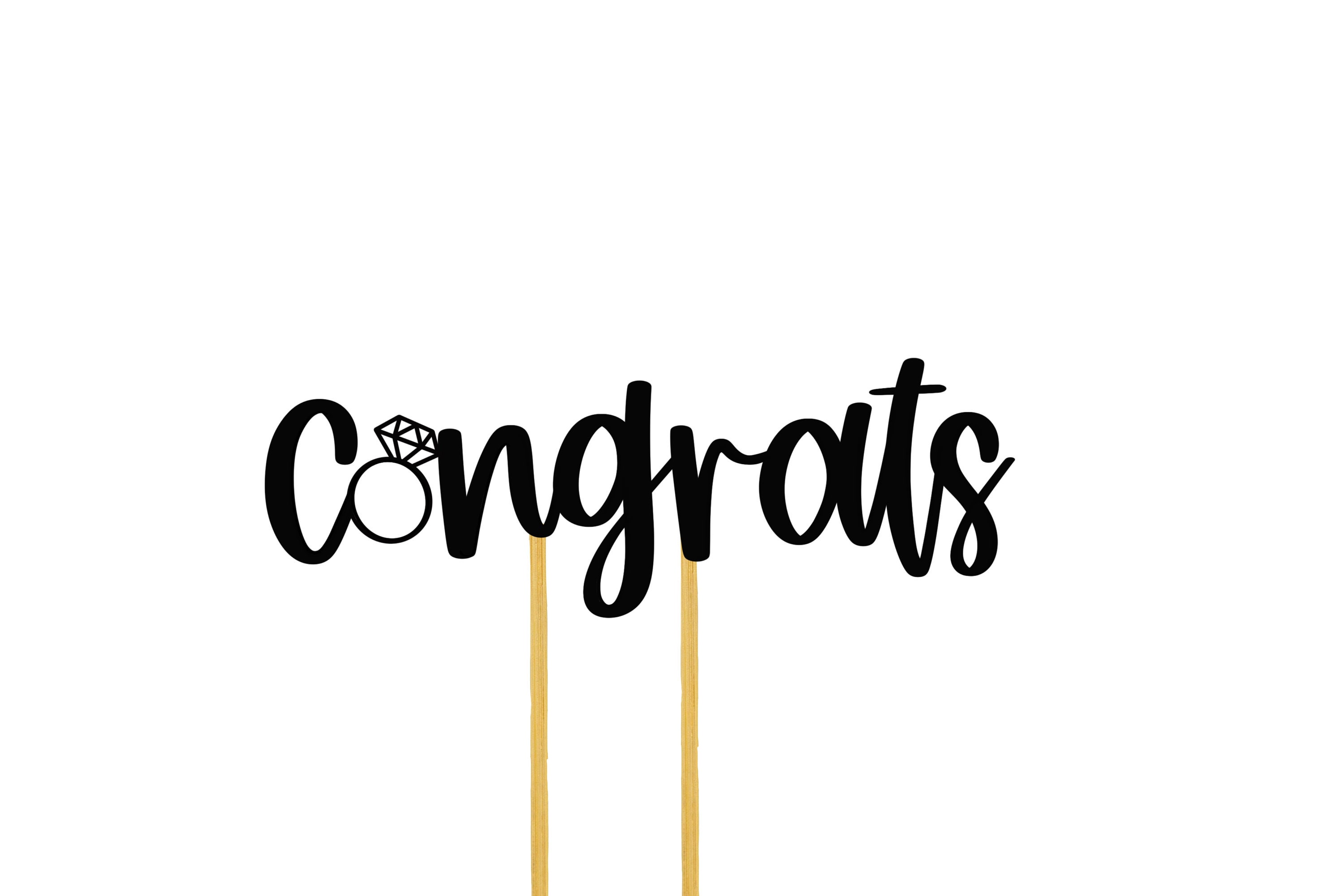Congrats Cake Topper Svg Wedding Cake Topper Svg Bride to Be - Etsy