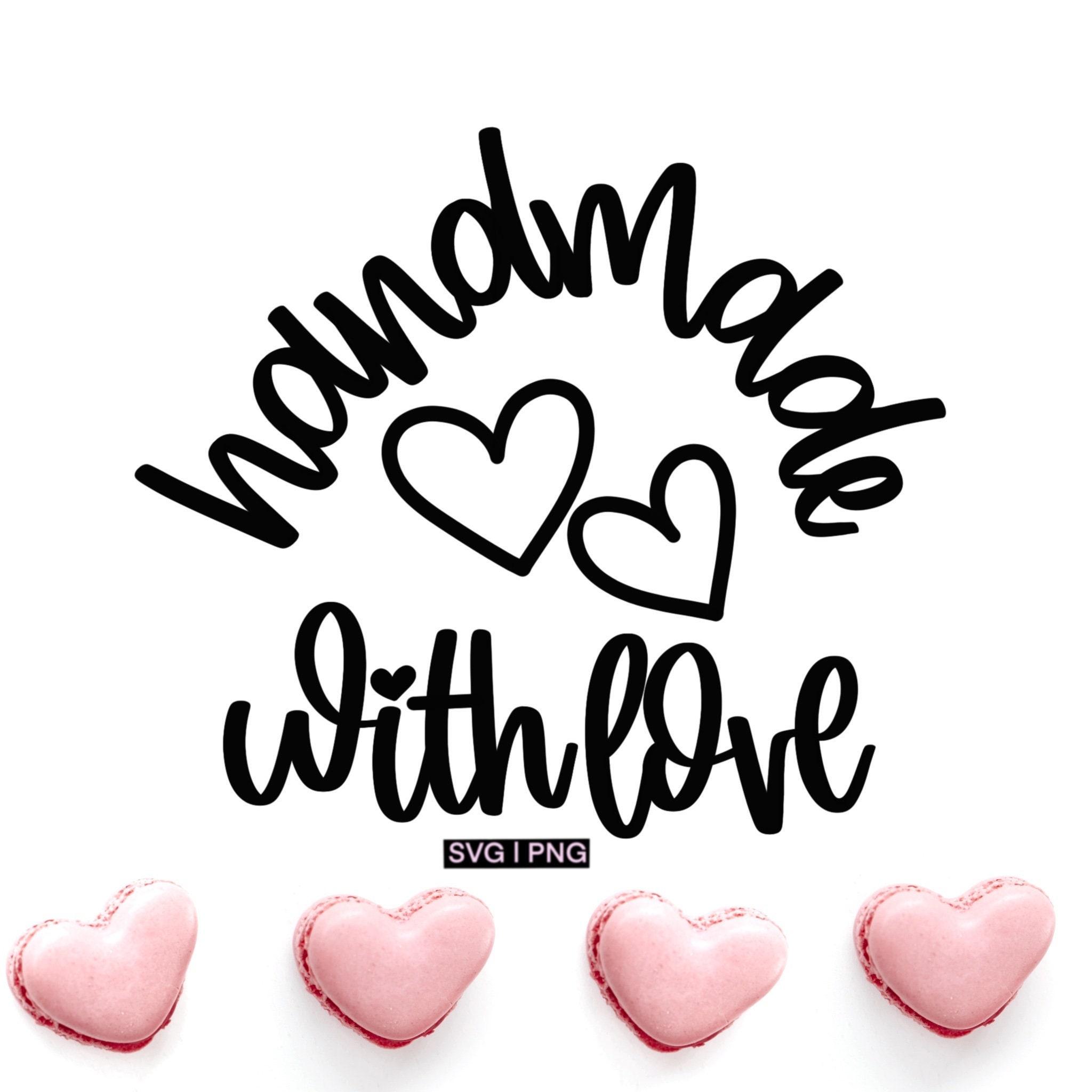Handmade With Love Svg Small Business Svg Shop Small Svg - Etsy