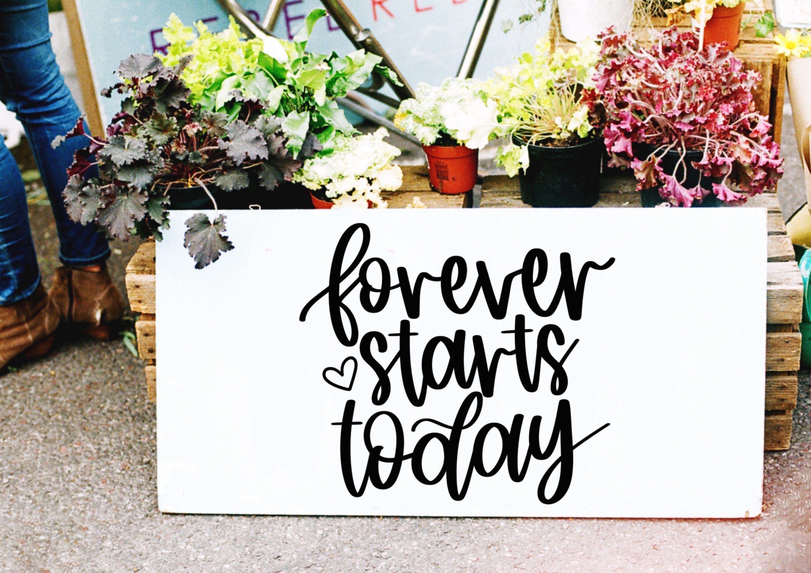 Forever Starts Today Svg Wedding Sign Svg Forever Svg Love | Etsy
