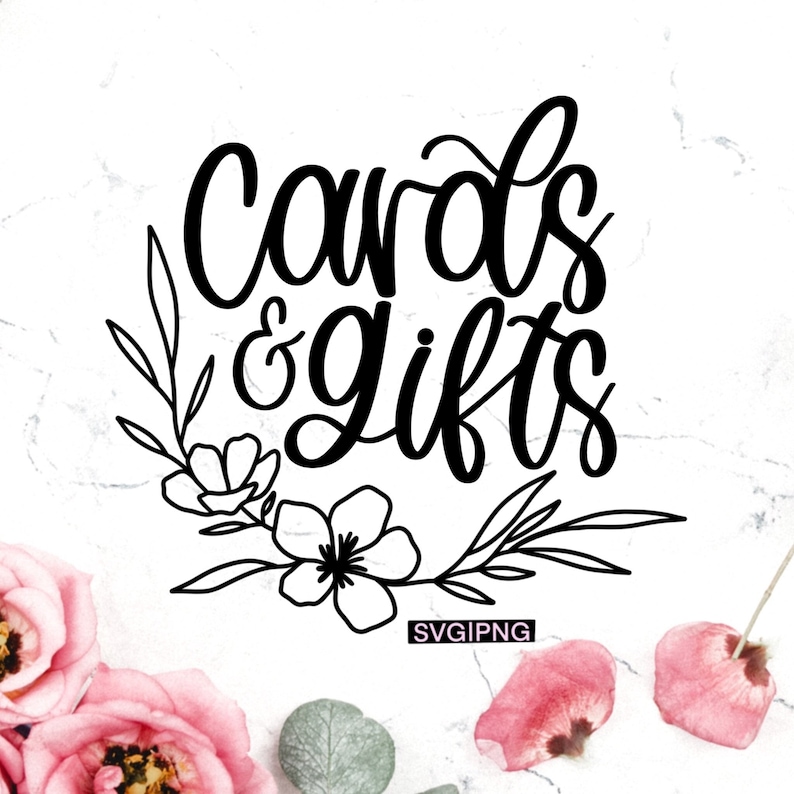 Cards and Gifts Svg Wedding Sign Svg Wedding Reception Svg | Etsy