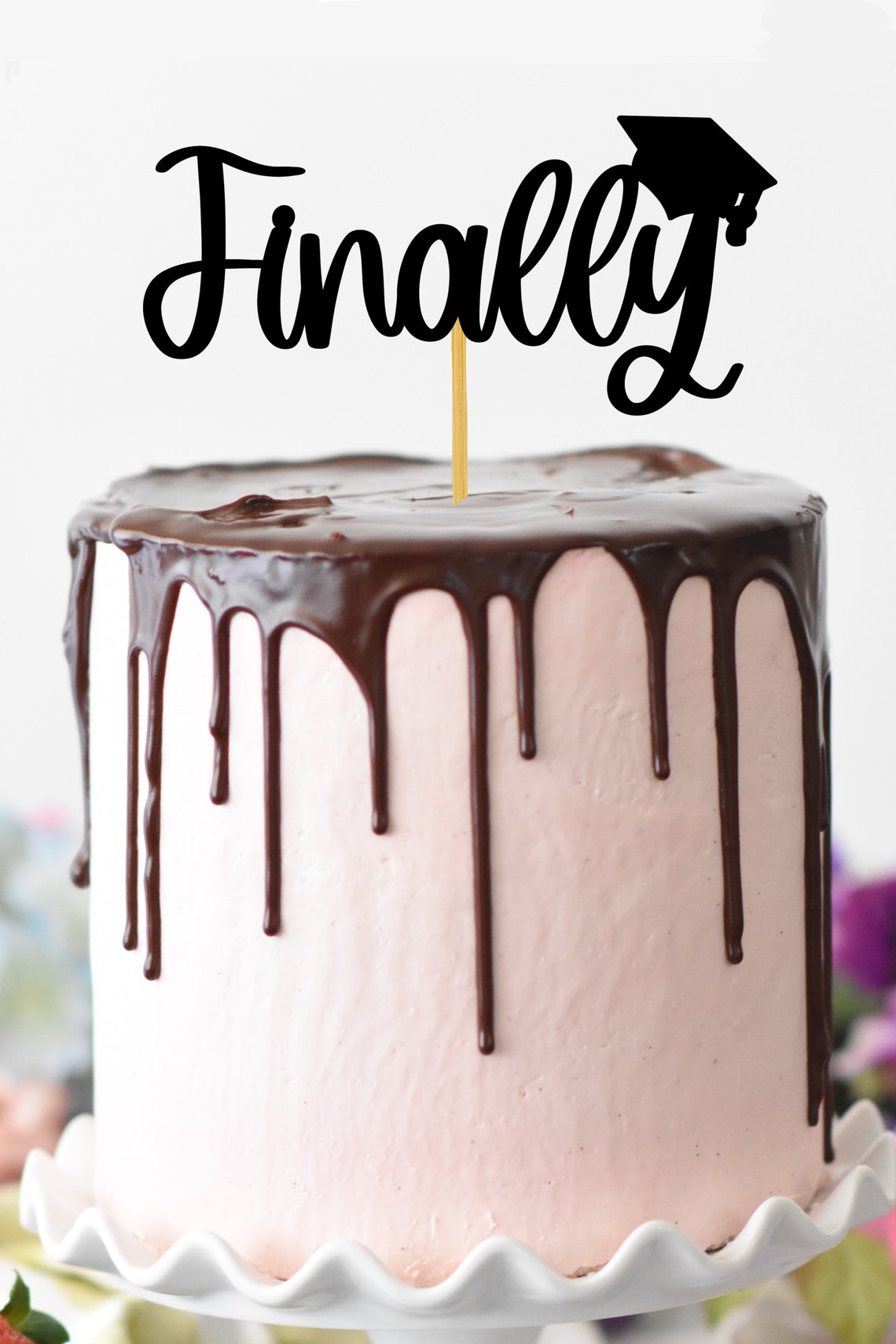 Finally Graduated Svg Graduation Cake Topper Svg Graduation - Etsy