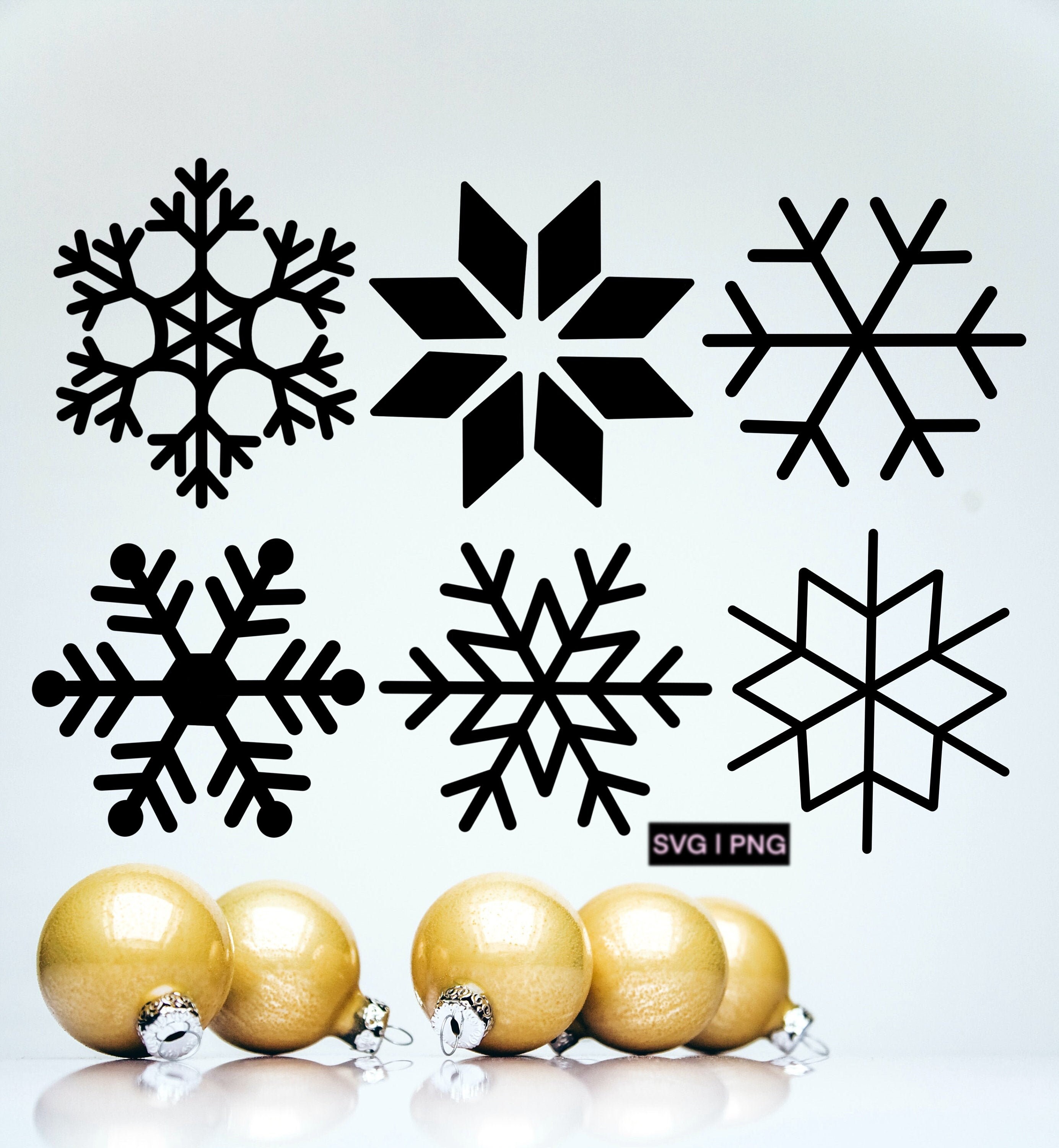 Snowflake Svg Bundle Snowflake Clipart Christmas Snowflake - Etsy