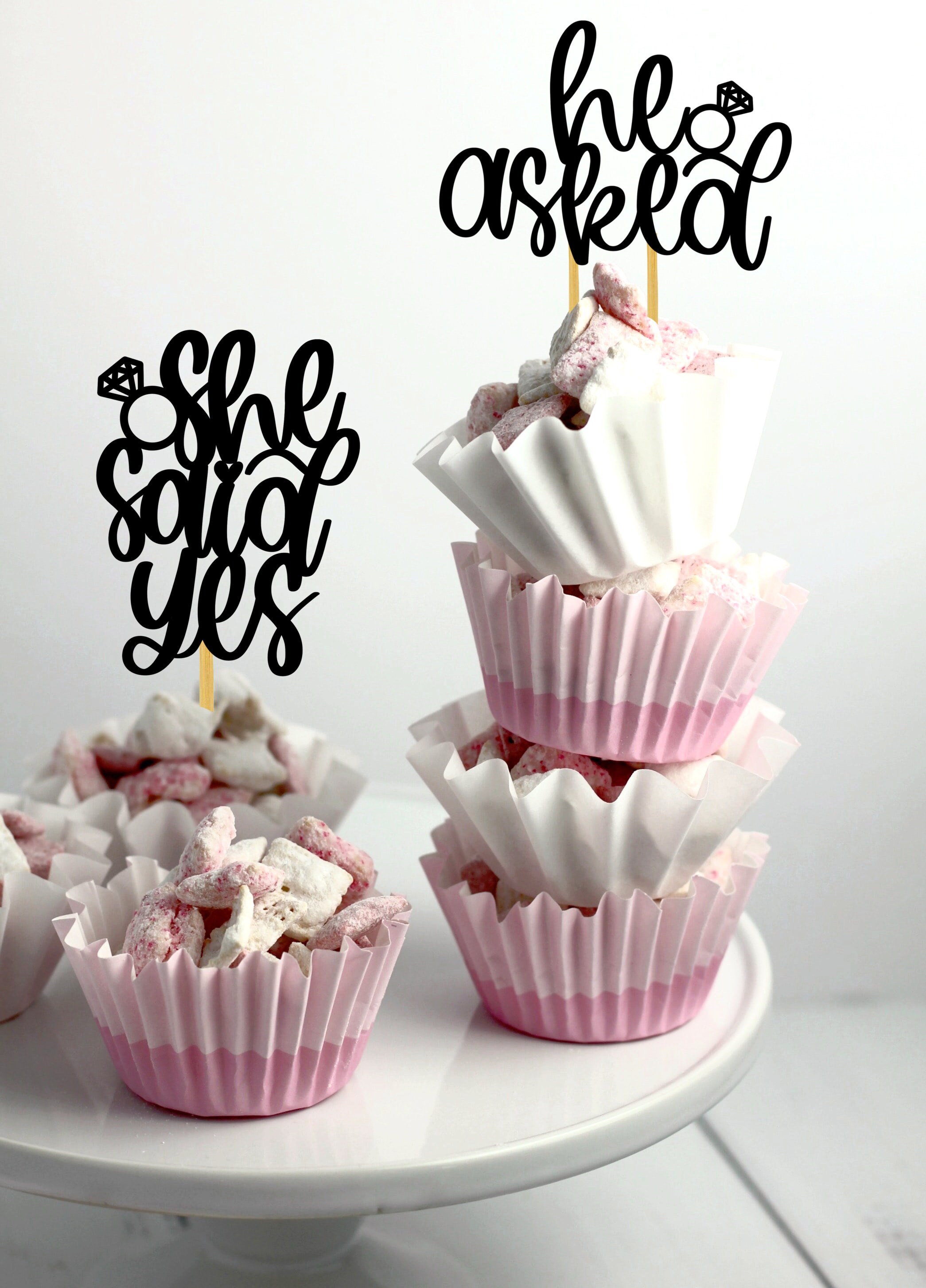 He Asked Cake Topper Svg She Said Yes Cake Topper Svg | Etsy