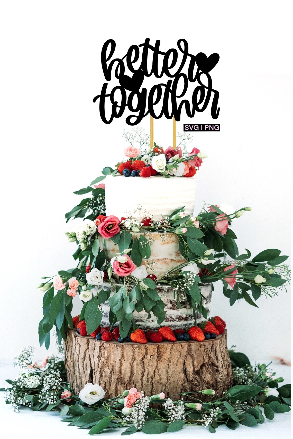 Better Together Svg Wedding Cake Topper Svg Engagement Cake | Etsy