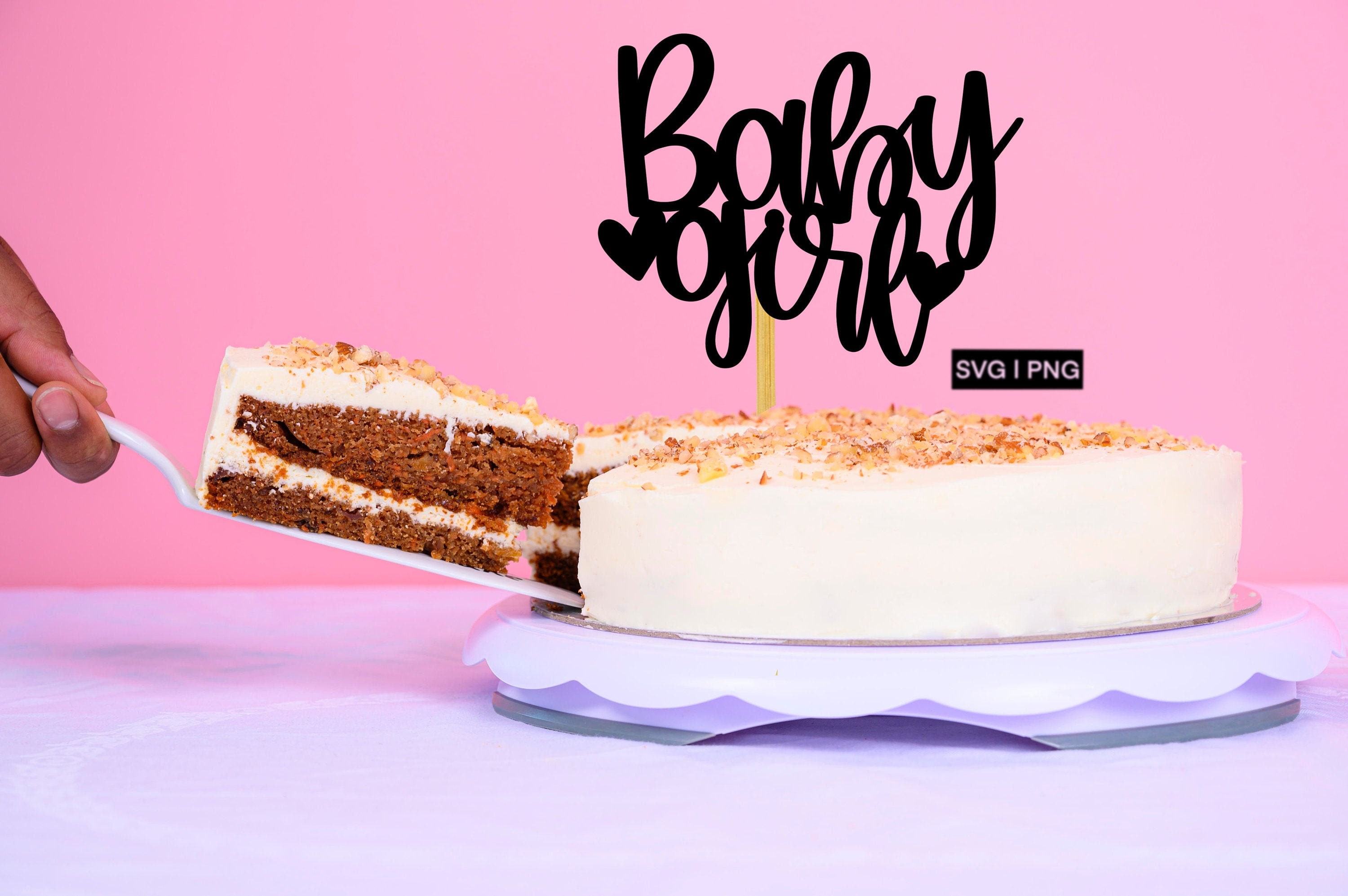 Baby Girl Cake Topper Svg Baby Shower Cake Topper Svg Gender - Etsy