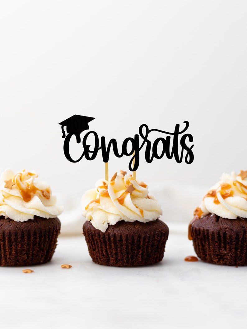 Congrats Grad Svg Graduation Cake Topper Svg Graduation - Etsy