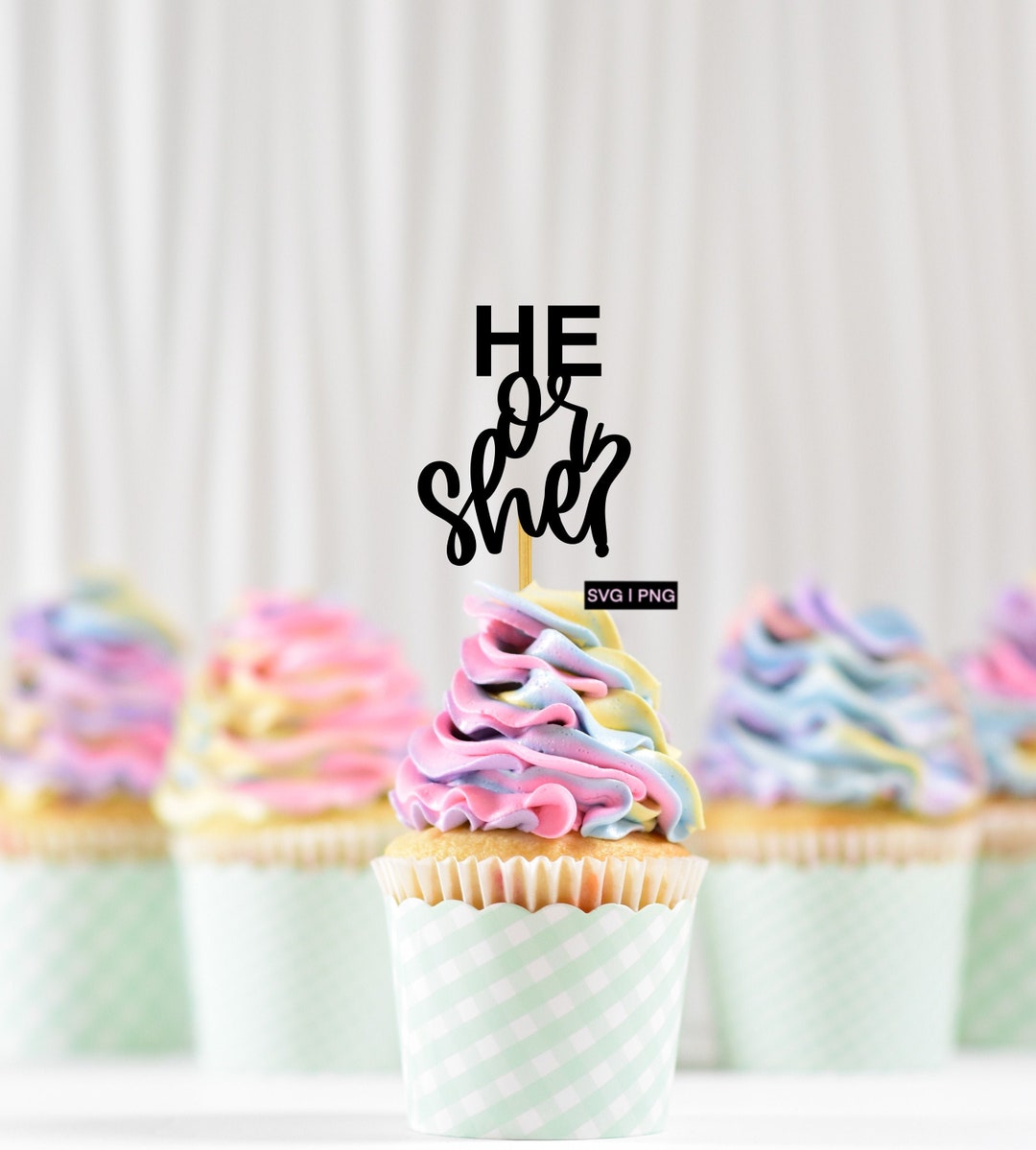 He or She Cake Topper Svg, Gender Reveal Cake Topper Svg, Boy or Girl ...