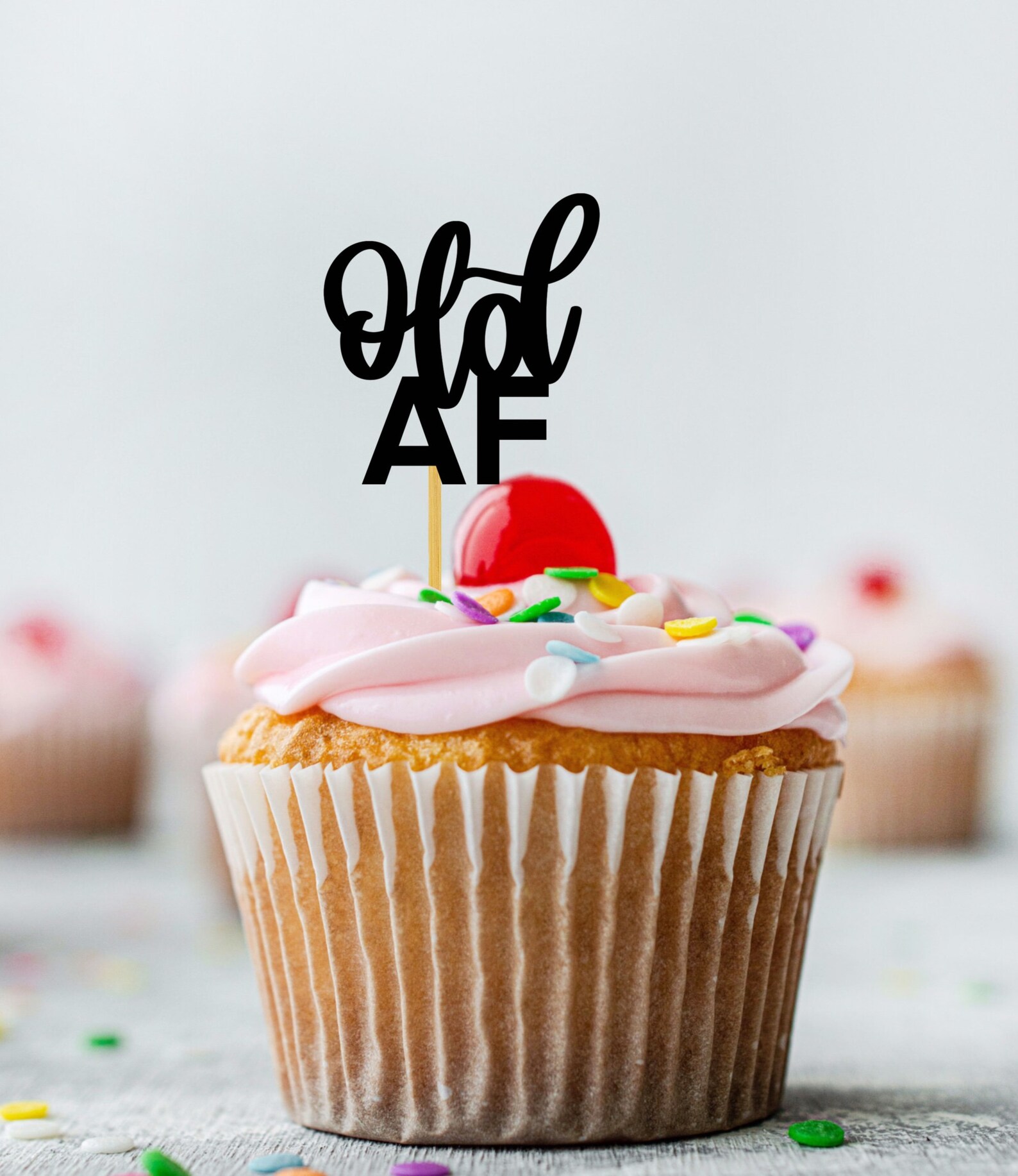 Old AF Svg Birthday Cake Topper Svg Funny Birthday Svg Svg | Etsy