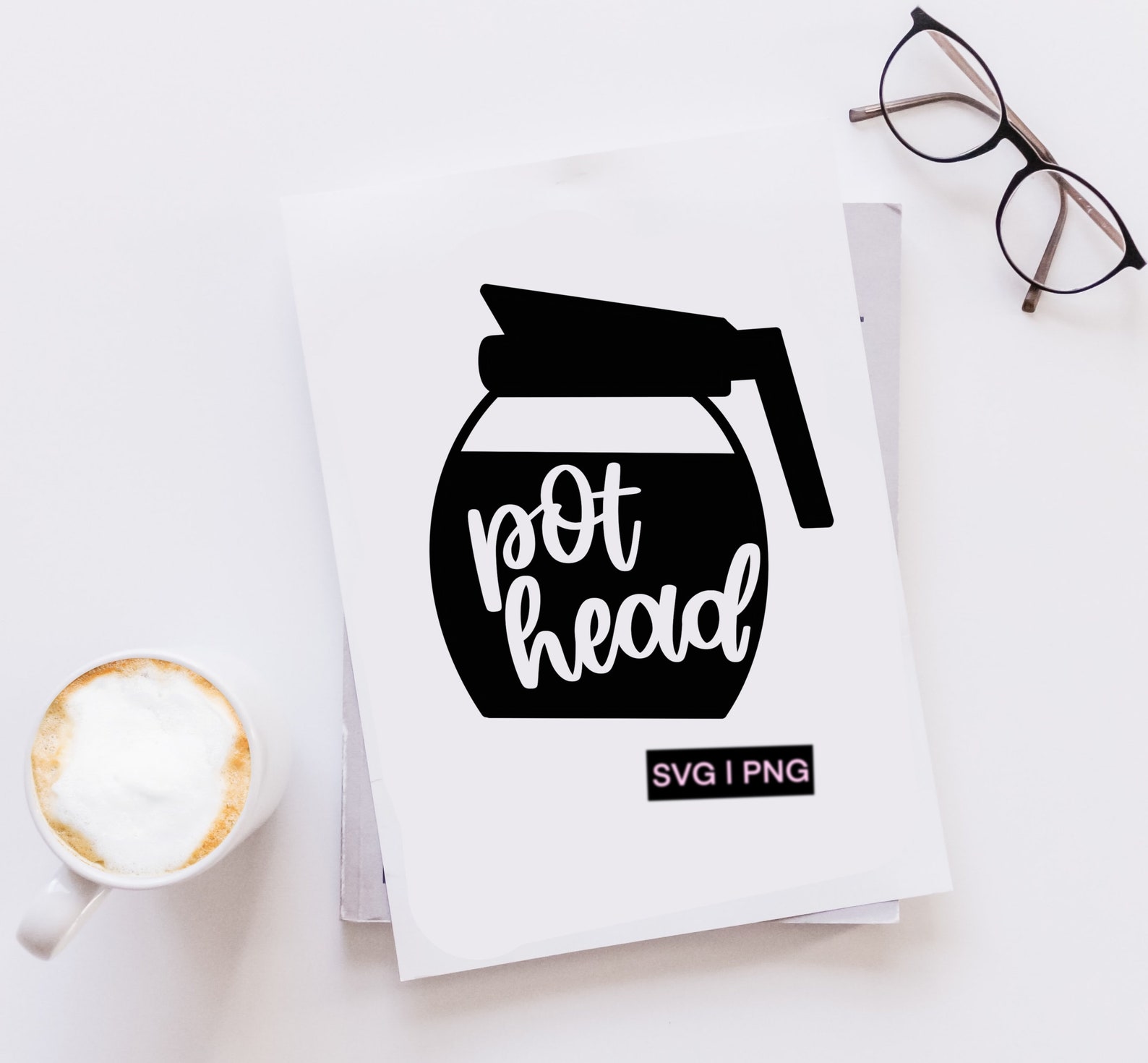 Pot Head Svg Coffee Svg Coffee Lover Svg Hand Lettered Svg - Etsy Canada