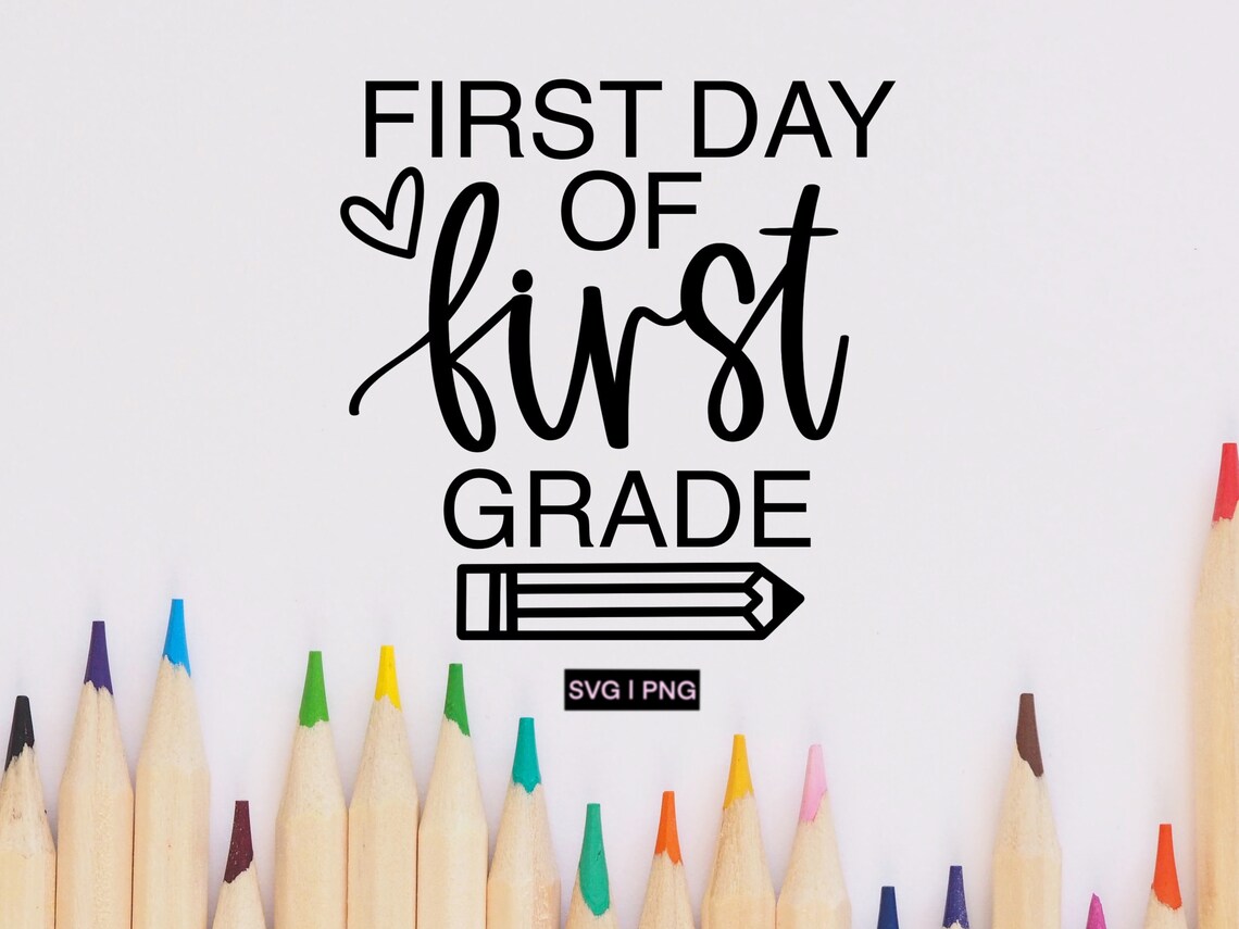 First day of first grade svg back to school svg first grade | Etsy