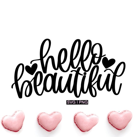 Hello Beautiful Svg Makeup Bag Svg Hello Gorgeous Svg Cute | Etsy