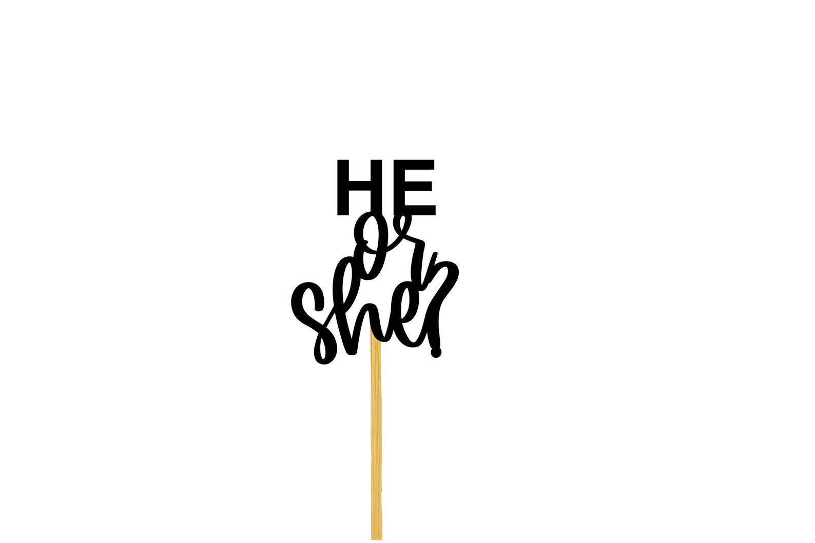 He or She Cake Topper Svg Gender Reveal Cake Topper Svg Boy - Etsy Canada