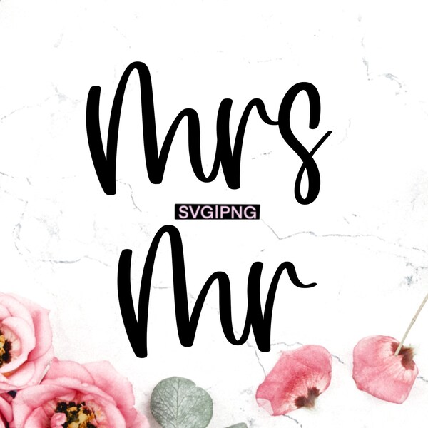 Mr and Mrs Cut File - Etsy