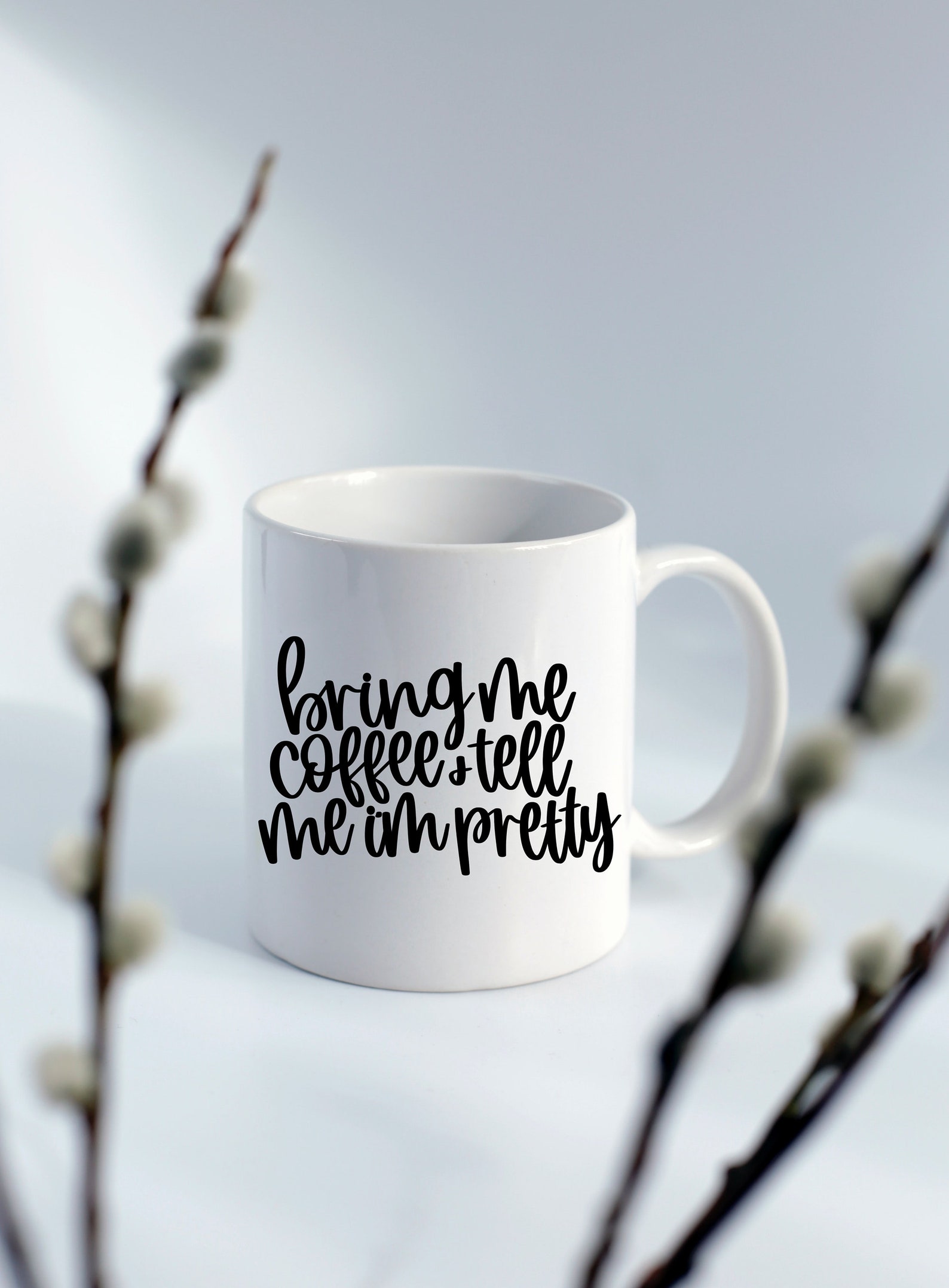 Bring Me Coffee and Tell Me I'm Pretty Svg Cute Coffee - Etsy
