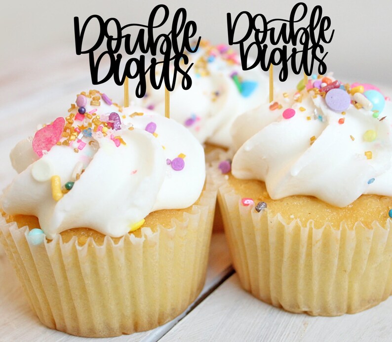 Double Digits Cake Topper Svg, 10th Birthday Cake Topper Svg, Birthday ...