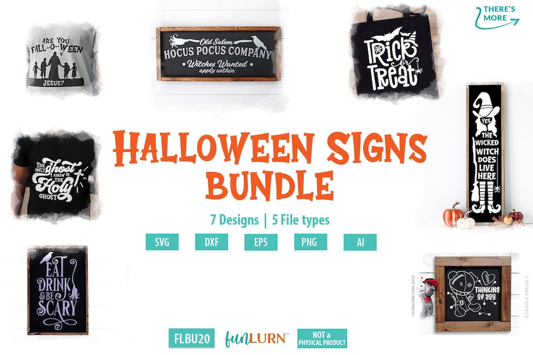 Halloween Signs Bundle Christian Halloween Svg Spooky Signs - Etsy