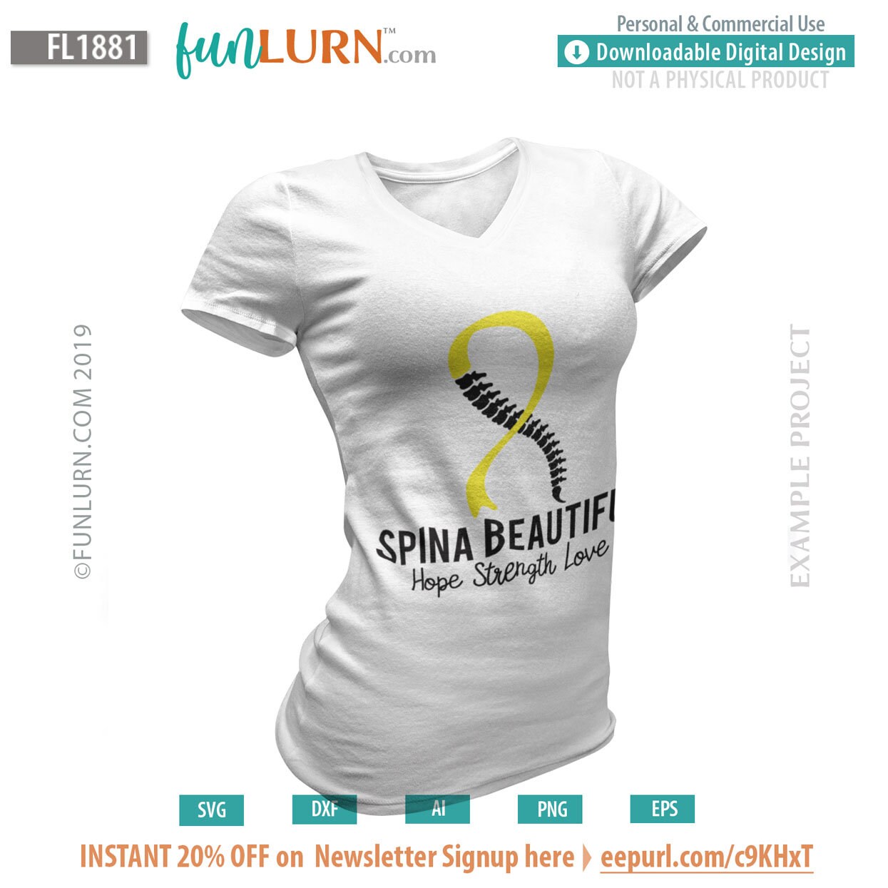 Spina Bifida SVG Yellow Ribbon Spinal Cord Spina Beautiful - Etsy