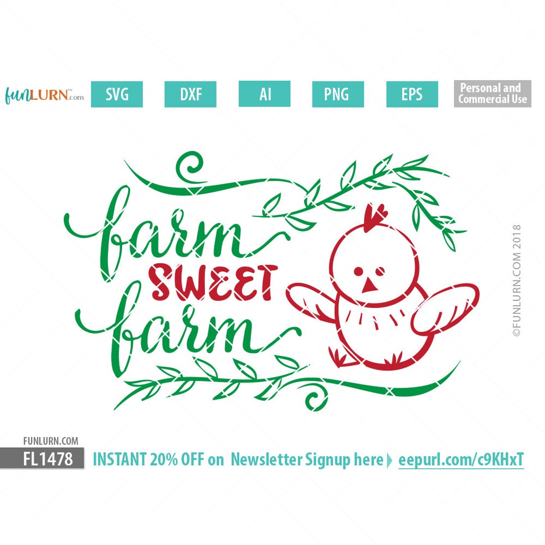 Farm Sweet Farm Cute Farmhouse Sign Nursery Farmhouse - Etsy