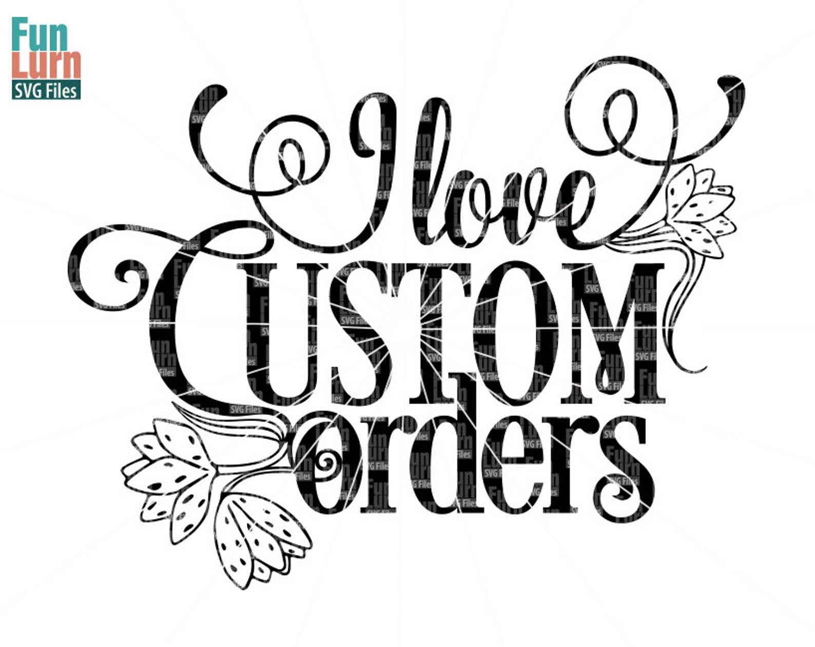 I Love Custom Orders SVG, Craft Fair Sign , Shop Sign, Stall Sign ...