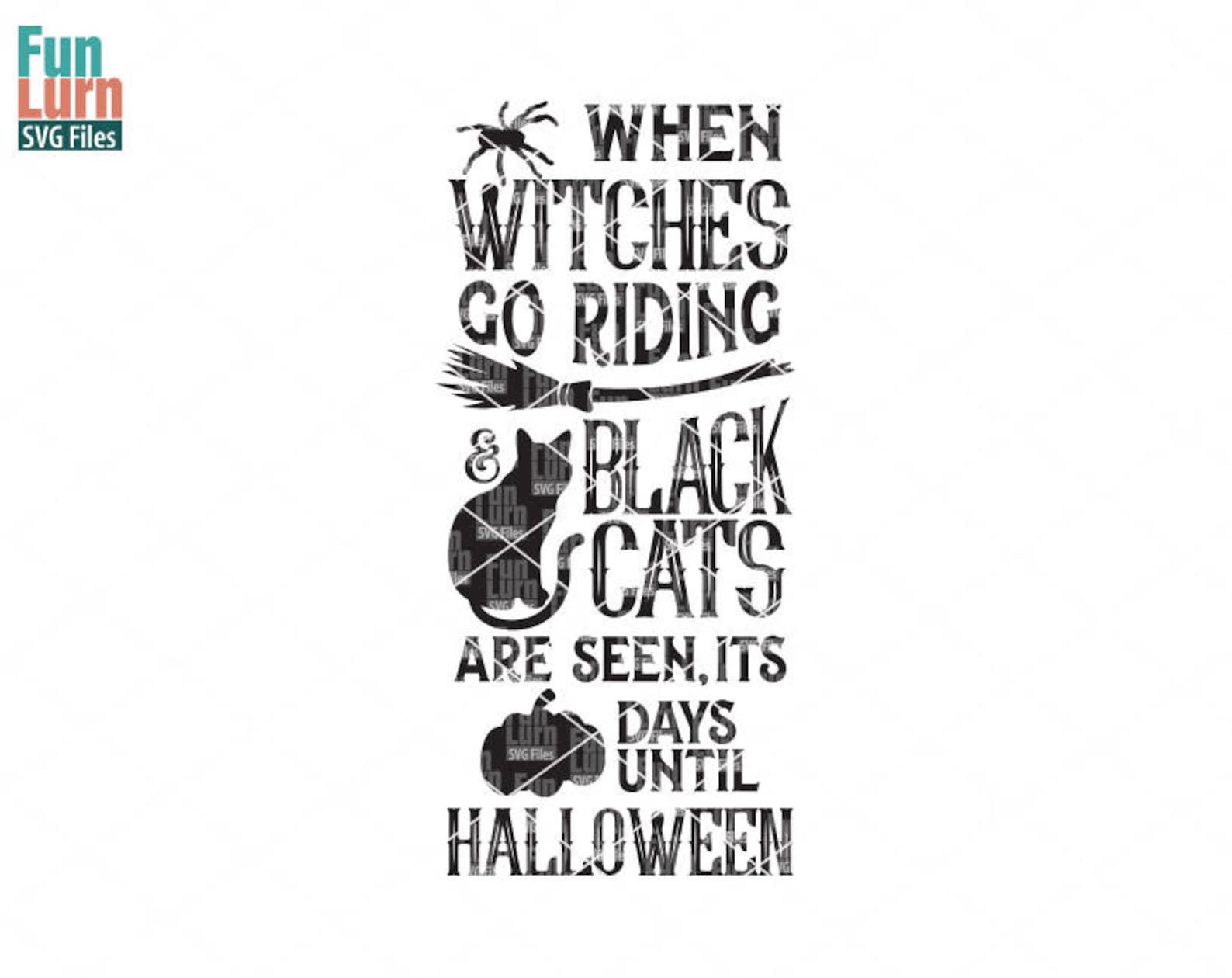 When witches go riding and black cats are seen it is days | Etsy