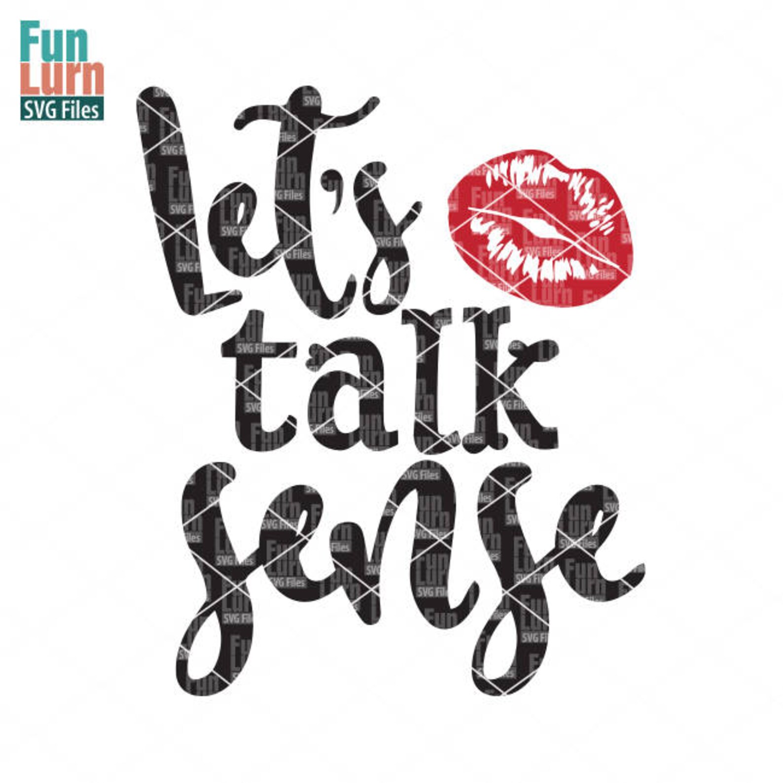 Let's Talk Sense SVG Lips Lipstick Gloss Color - Etsy