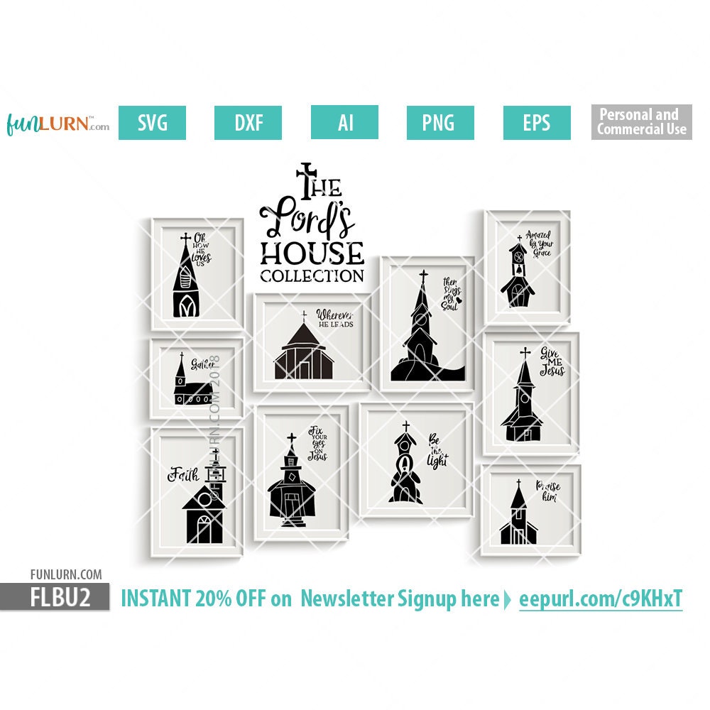 Lord's House Collection Church svg bundle primitive | Etsy