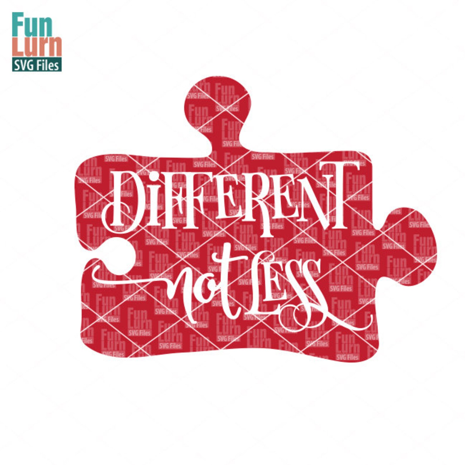 Autism SVG Puzzle Autism Different Not Less Svg Heart | Etsy