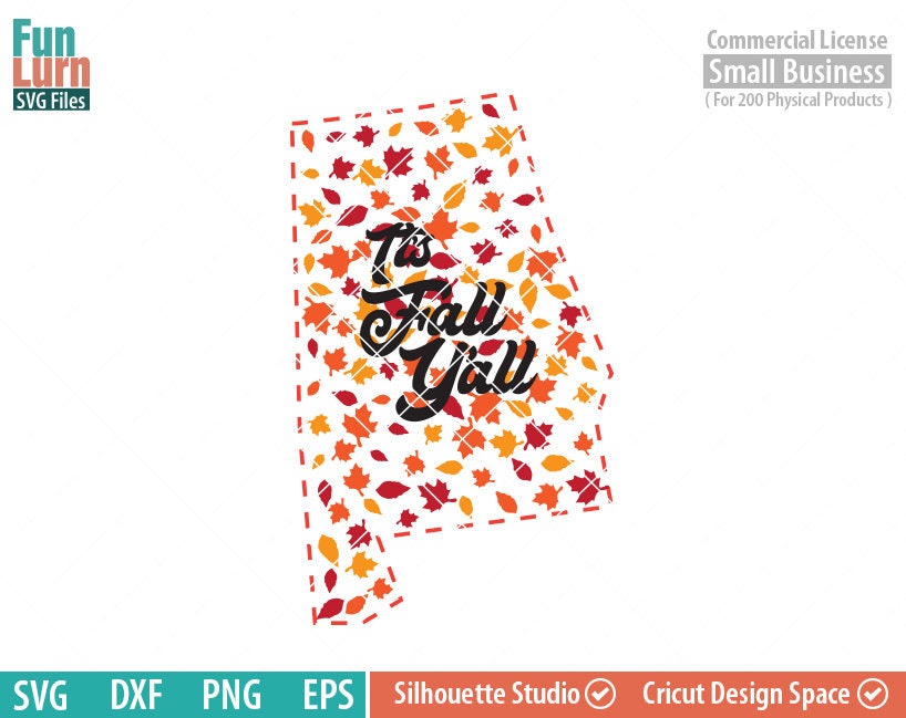 Craft Supplies & Tools Papercraft Happy Fall svg Fall themed State map ...