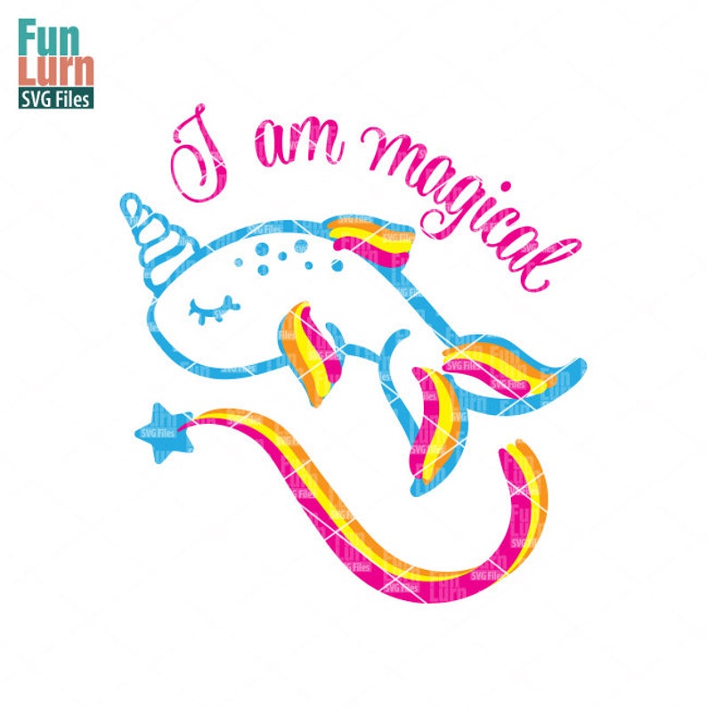 Narwhal Svg, Unicorn Svg, Dream Big, Unicorn Horn, Believe, Magic, Fish ...