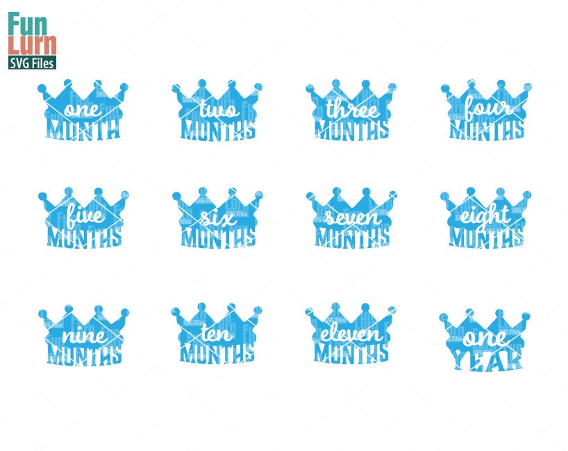 Monthly Birthday Shirt Svgboys Baby Birthday Crown One | Etsy