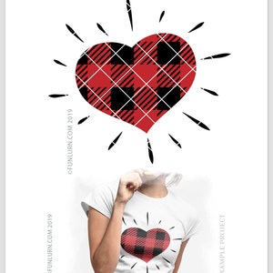 Buffalo Plaid Heart Svg Cute Valentines Day Design Svg Dxf - Etsy