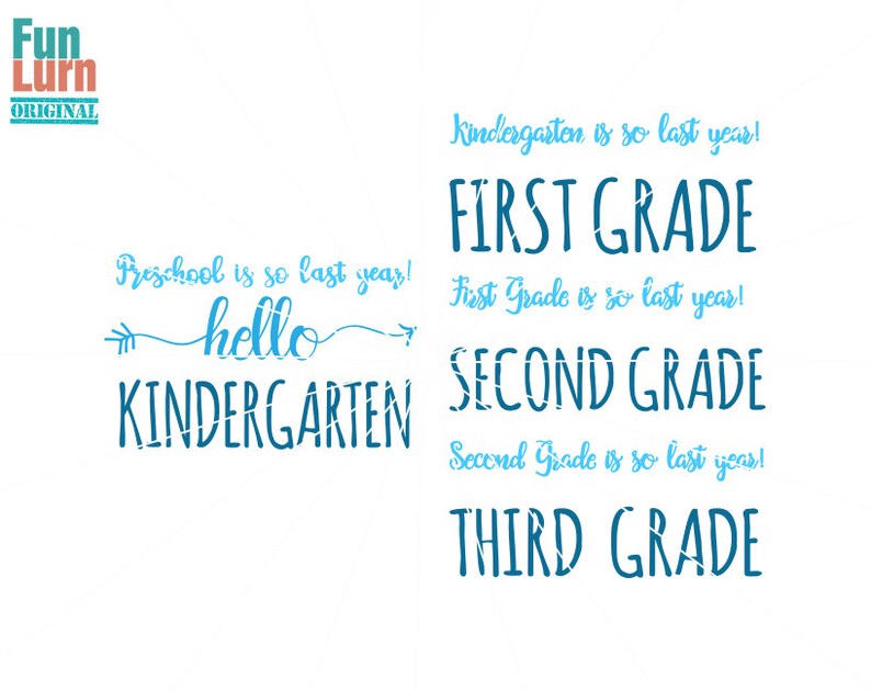 Hello Kindergarten First Grade Second Grade Third Grade - Etsy