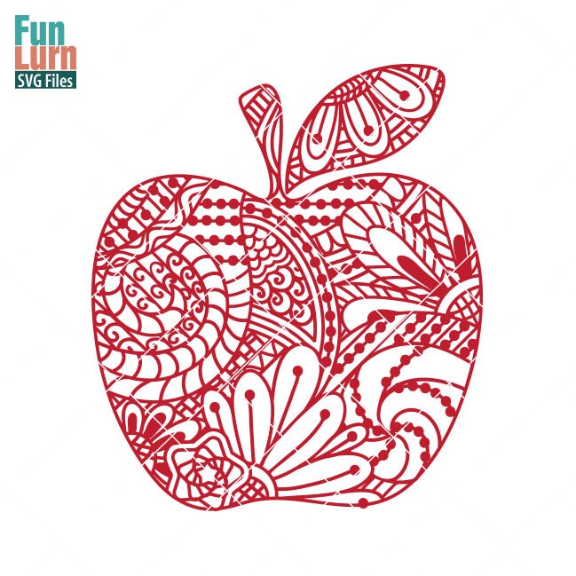 Harvest SVG Zentangle Apple SVG Doodle Apple Autumn | Etsy