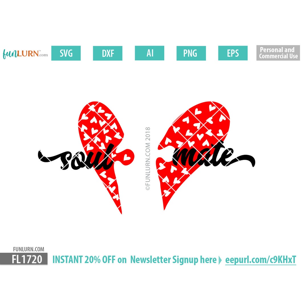 Soul Mate Matching Couple Shirts (svg, Dxf, Png, Ai, Eps) (digital ...