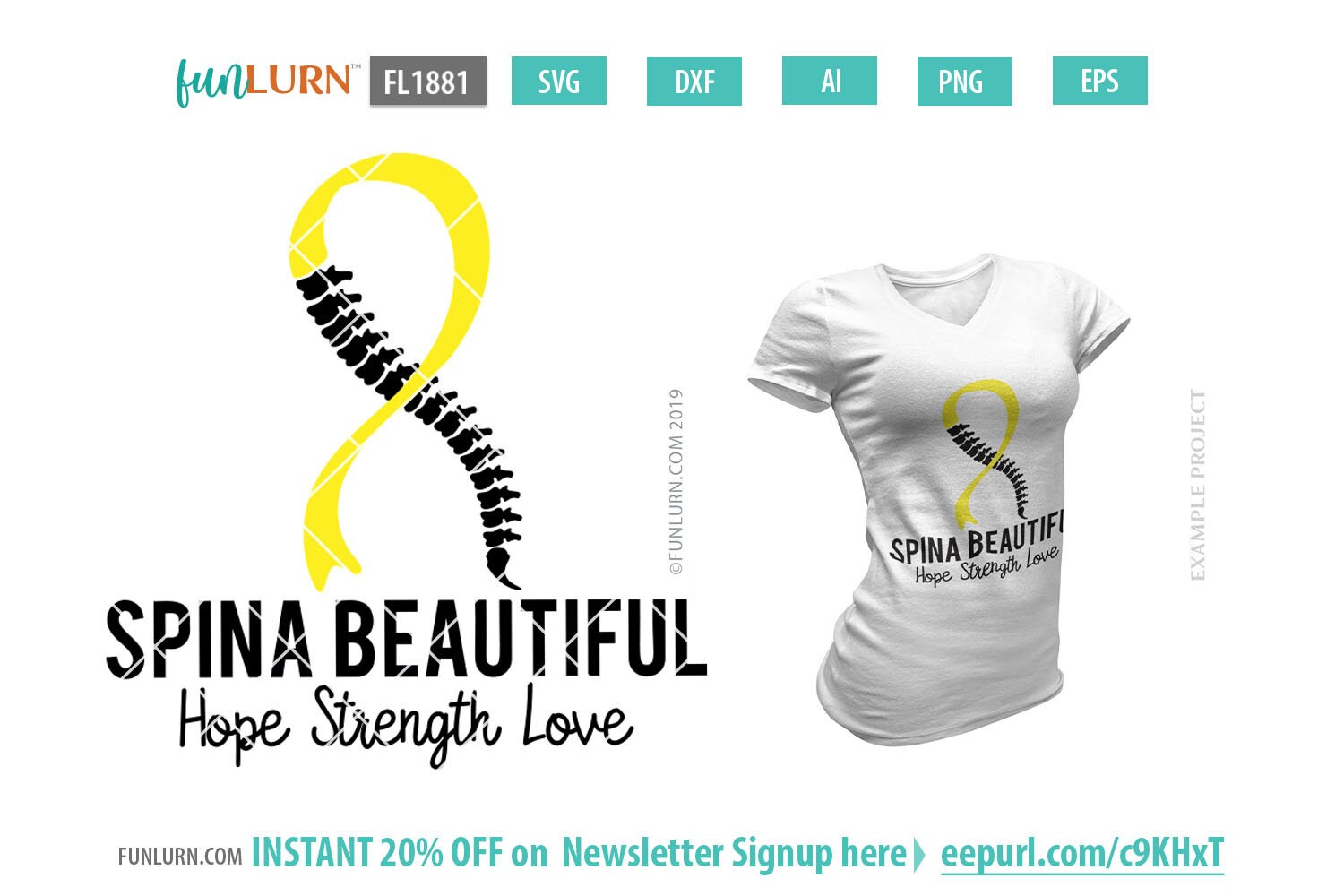Spina Bifida SVG, Yellow Ribbon, Spinal Cord, Spina Beautiful, Spina ...